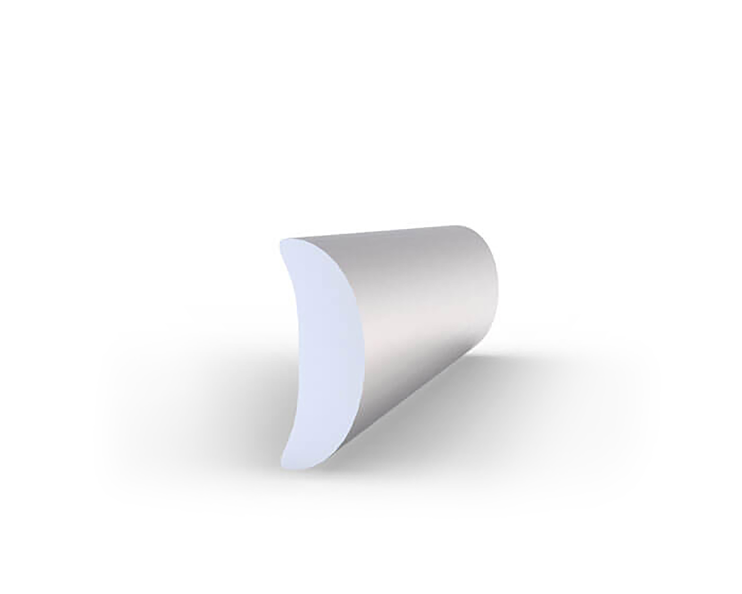 Half Oval Size: 0.500" Thickness: 0.188"