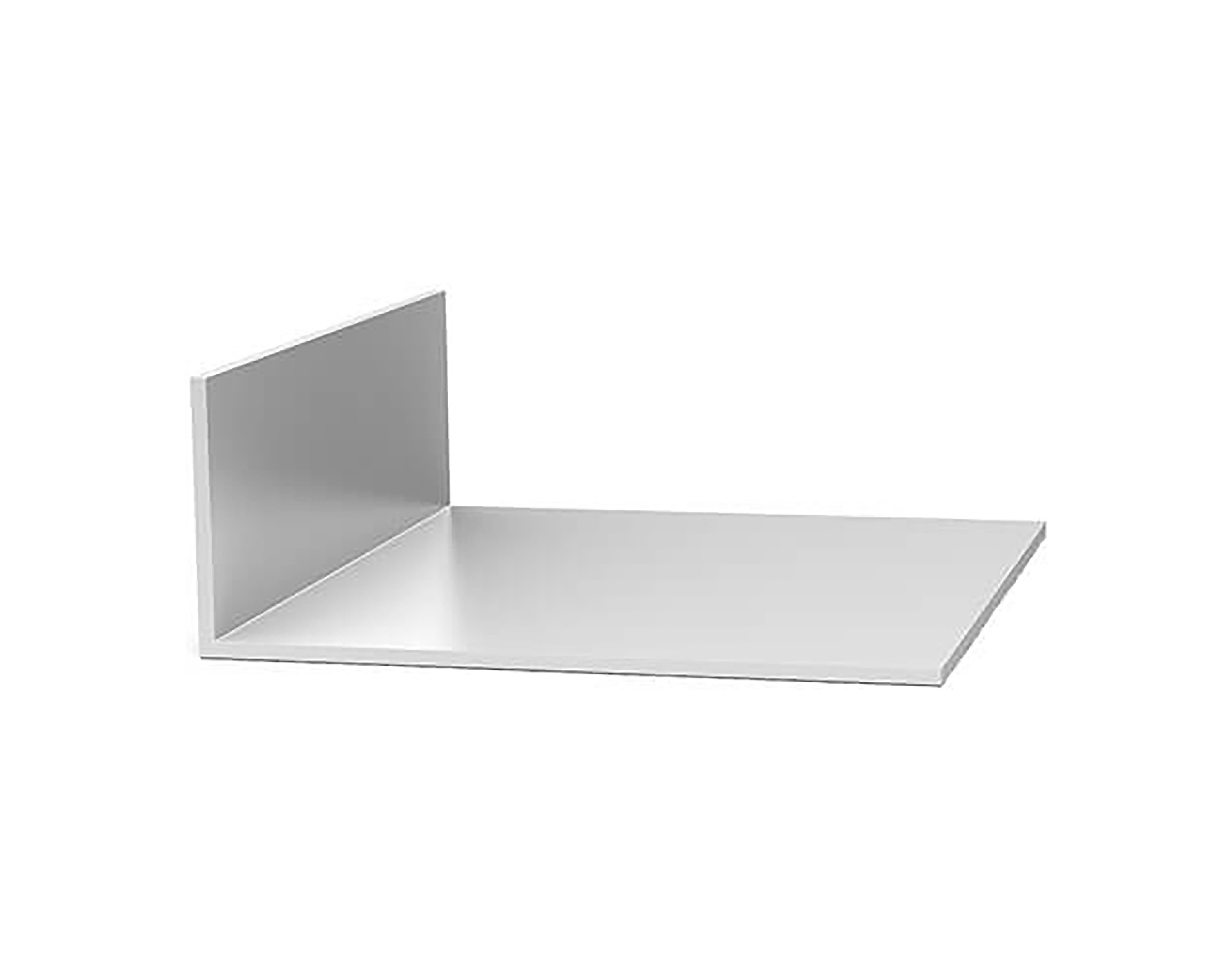 Aluminum Angle Leg Size: 1.000" x 2.500" Thickness: 0.063"
